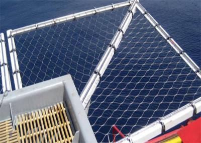 China SS304 Diamond Hole Shape Woven Helideck Safety Net for delideck for sale
