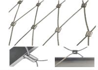 China SS304 Stainless Steel Diamond Hole Shape Woven Helideck Safety Net with Customizable Length for sale