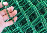 China 2 Inch * 2 Inch Galvanised Chain Wire Fencing Diamond Hole Green Pvc Coated for sale