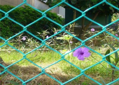 China 6 Feet High 3mm Diamond Chain Link Fence Pvc Coated Cyclone Wire Mesh for sale