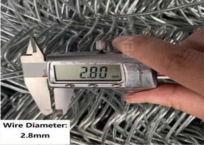 China 2.8mm Diameter Diamond Chain Link Fencing 8 Foot Height Galvanized for sale