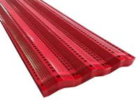China Red Perforated Windbreak Fence Panels Outdoor Polyester Fiber Filling Electrostatic Powder Finish for sale