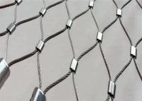 China 2.0mm Thickness 2m Height Flexible Stainless Steel Rope Mesh Fence For Enclosures Aviaries for sale