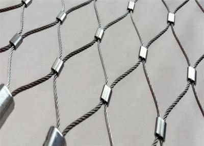 China 2.0mm Thickness 2m Height Flexible Stainless Steel Rope Mesh Fence For Enclosures Aviaries for sale