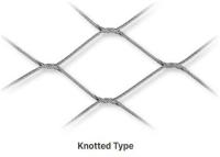 China SS316 Knotted Type Woven Wire Rope Mesh For Wildlife Parks for sale