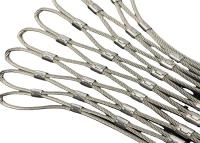 China Diamond Hole Shape Ferruled Stainless Steel Wire Rope Mesh For Animal Protect for sale