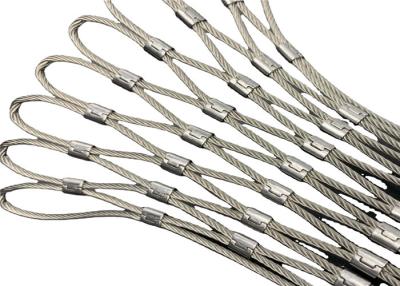 China Diamond Hole Shape Ferruled Stainless Steel Wire Rope Mesh For Animal Protect for sale