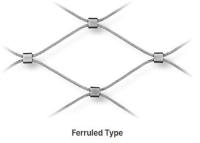 China 2.5mm Ferruled Type SS304 Wire Rope Cable Mesh For Electrical Ventilation for sale