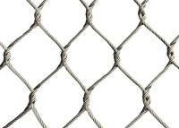 China 20mm Hole 100m Length Knotted Stainless Steel Wire Rope Mesh For Safety Net for sale