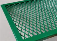 China Green Color Expanded Metal Mesh With Frame For Grills Stair Treads Diamond Hole Shape for sale