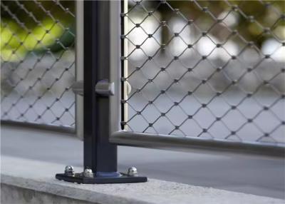 China 6 Meter Height SS304 Stainless Steel Wire Rope Net For Bridge Railing Fence for sale