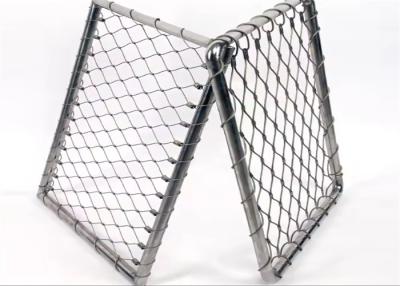 China 20mm Diameter Frame Stainless Steel Wire Rope Mesh For Library Decorative for sale