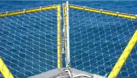 China 30mm*30mm Opening Size SS316 Stainless Steel Wire Rope Safety Net For Delideck Protection for sale