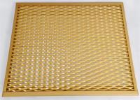 China With Frame Yellow Color Expanded Metal Mesh For Decoration Project for sale