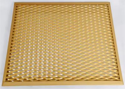 China With Frame Yellow Color Expanded Metal Mesh For Decoration Project for sale