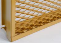 China Yellow Color Powder Coated Expanded Metal Mesh Panel With 20 Years Use Life For Decoration Projects for sale