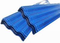China 900mm Width Blue Color Powder Coated Perforated Metal Wind Dust Fence For Power Station for sale