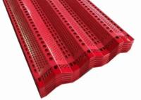 China 800mm Width Red Powder Coating Galvanized Steel Sheet Windbreak Fence for Coal Mine Dust Control for sale