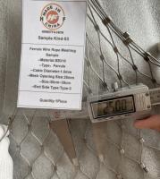 China 25m*25mm Hole Size 1.5mm Wire Diameter SS316 Ferruled Stainless Steel Wire Rope Mesh For Zoo for sale