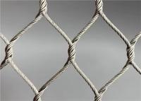 China Knotted Type 1.5mm Rope Diameter SS304 Stainless Steel Wire Rope Net For Animal Fence for sale