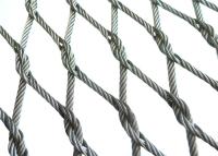 China SS304 Knotted Type Stainless Steel Wire Rope Mesh Safety Protection for sale