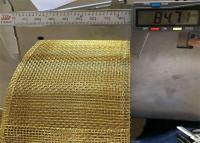 China 100mm Roll Width Malleable Yellow Copper Mesh Screen with High Thermal and Electrical Conductivity for sale