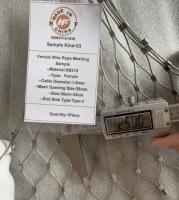 China SS316 25mm*25mm Hole Size Ferruled Type Wire Rope Cable Net for sale