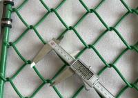 China 50mm*50mm Hole Size Green PVC Coated Diamond Hole Chain Link Helideck Safety Net for Delideck Protection for sale