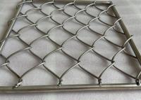 China 5mm Wire Thickness Diamond Hole Galvanized Chain Link Helideck Safety Fence for sale