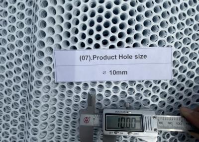 China 0.9mm Thickness 10mm Hole Size White Color Wind Protection Sheet For Decoration Use for sale
