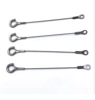 China Stainless Steel Wire Rope Lanyard Small Diameter Flexible Cable Assemblies for Security Hanging Support Restraint for sale