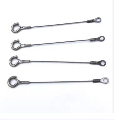 China Stainless Steel Wire Rope Lanyard Small Diameter Flexible Cable Assemblies for Security Hanging Support Restraint for sale