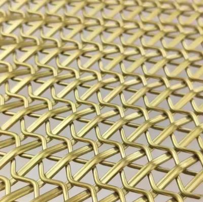 China Customized Antique Brass Modern Decorative Woven Wire Mesh for Wall Cabinets for sale