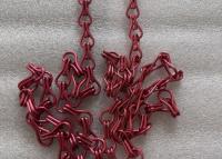 China 2.0mm Wire Diameter Red Color Anti-Rust Aluminum Chain Metal Curtain for Hotel Decoration for sale