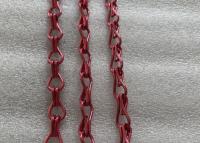 China 2.0mm Wire Diameter Red Color Anti-Rust Aluminum Chain Metal Curtain for Hotel Decoration for sale