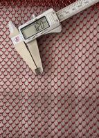 China 1.2mm Thickness 6mm Hole size Red Color Decorative Chain Link Mesh For Indoor decoration for sale