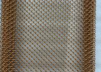 China Gold Color 6mm Hole Size Anti-rust Decorative Chain Link Curtain for Building Decoration for sale