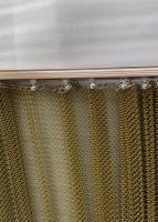 China Gold Color 6mm Hole Size Anti-rust Decorative Chain Link Curtain for Building Decoration for sale