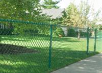 China 1800mm height green color PVC Coated Chain Link Fence for use sport ground for sale