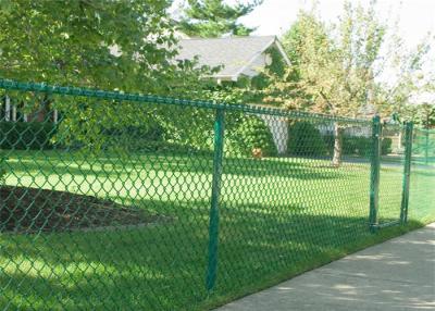 China 1800mm height green color PVC Coated Chain Link Fence for use sport ground for sale