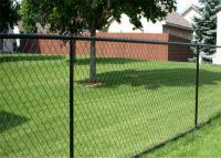 China 1800mm Height PVC Coated Diamond Mesh Chain Link Fence for Sport Grounds for sale