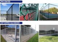 China 1800mm Height PVC Coated Diamond Mesh Chain Link Fence for Sport Grounds for sale