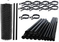 China 2.4meters Length black color PVC Coated Chain Link Fence for safety barriers for sale