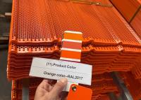 China 0.9mm Thickness Orange Color RAL2017 5peaks Windbreak Safety Panel for Safety Production for sale
