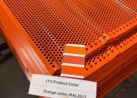 China RAL2017 Orange Color 5peaks Type Powder Coated Safety Screen Panel for Windbreak Fence for sale