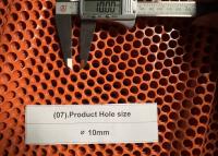 China 10mm Hole Size Orange Color RAL2017 Galvanized Steel Sheet Safety Screen Windbreak Fence Panel for Coal Mine for sale