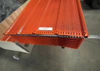 China 10mm Hole Size Orange Color RAL2017 Galvanized Steel Sheet Safety Screen Windbreak Fence Panel for Coal Mine for sale