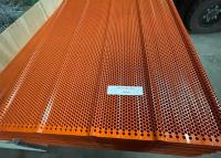 China 12mm Center to Center Round Hole Orange Color RAL2017 Galvanized Steel Sheet Safety Screen Windbreak Fence Panel for sale
