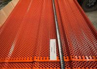China 5050mm Length Orange Color RAL2017 Galvanized Steel Sheet Safety Panel Windbreak Fence Panel for sale