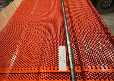 China 5050mm Length Orange Color RAL2017 Galvanized Steel Sheet Safety Panel Windbreak Fence Panel for sale